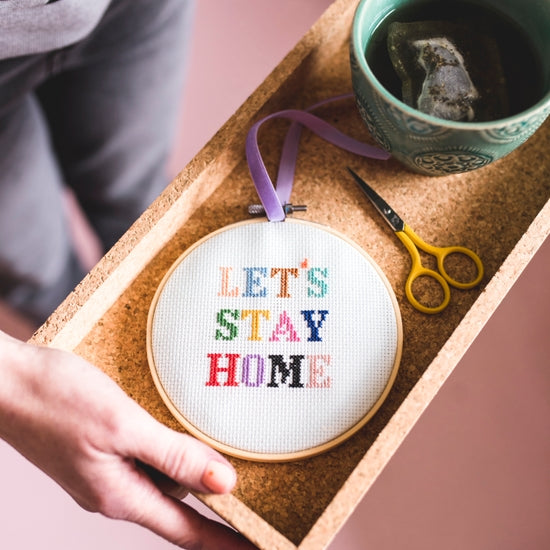 Let's Stay Home Cross Stitch Kit – Kit's