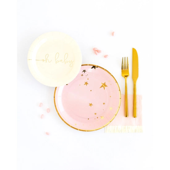 Baby Pink Star Plates – Kit's